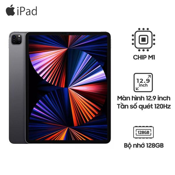 iPad Pro M1 12.9 inch 2021 Wifi 5G 128GB Likenew bảo hành 6 tháng, giá rẻ