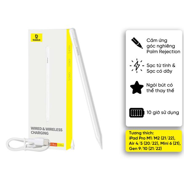 Bút Cảm Ứng Sạc Wireless/Type-C Baseus Pencil 2 Smooth Writing Stylus ...