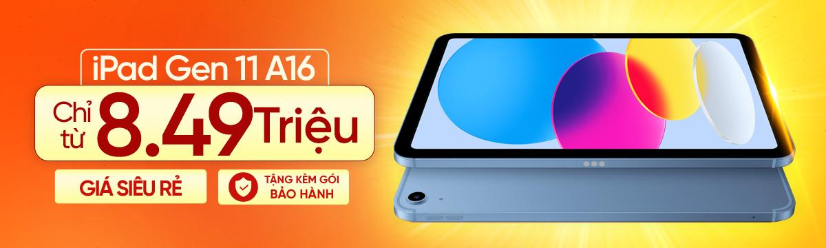 iPad Gen 11 (A16) 2025 chính hãng Apple - Giá rẻ, trả góp 0%